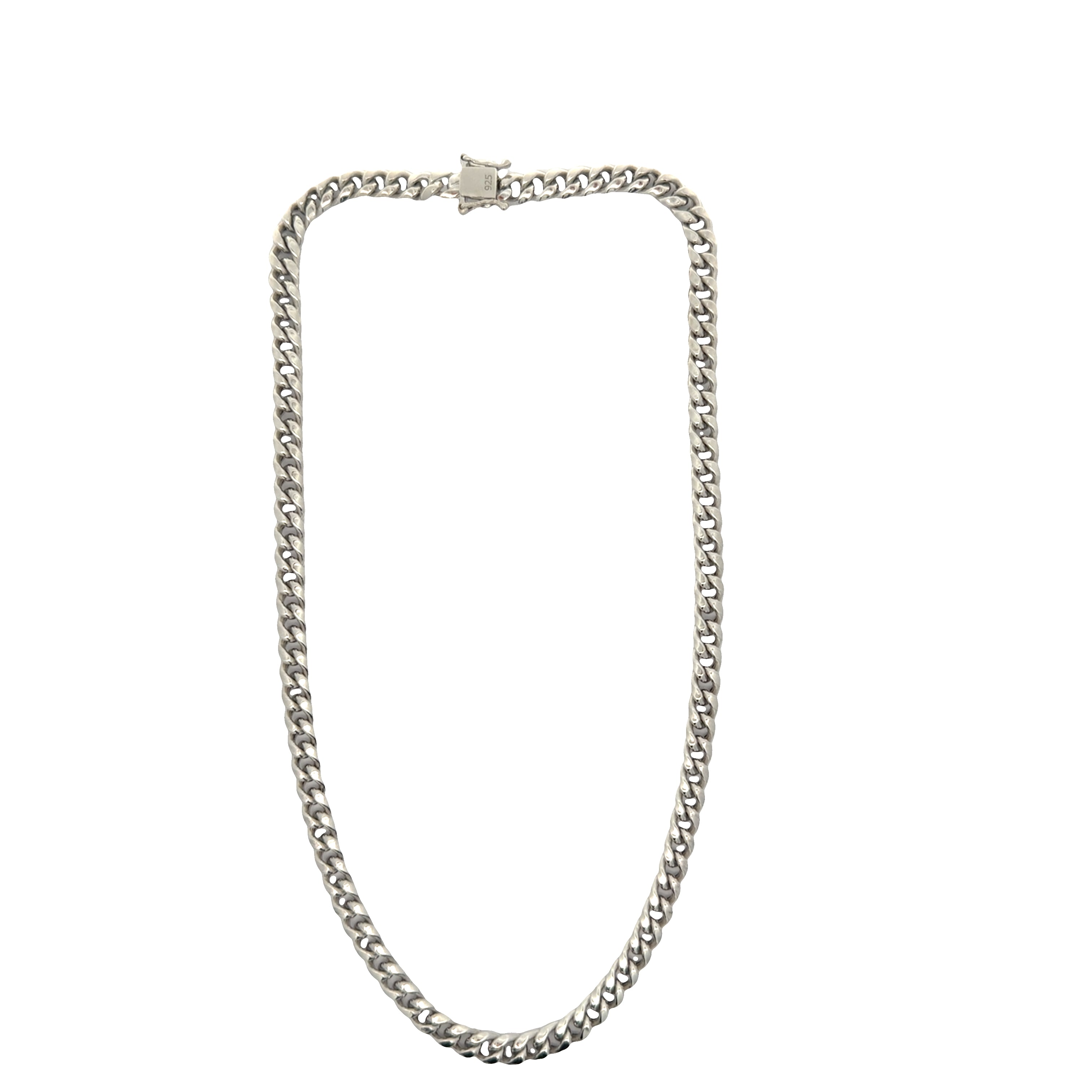 Miami Cuban Link Necklace 5.5mm 22" Sterling Silver – Ancona Fine Jewelry